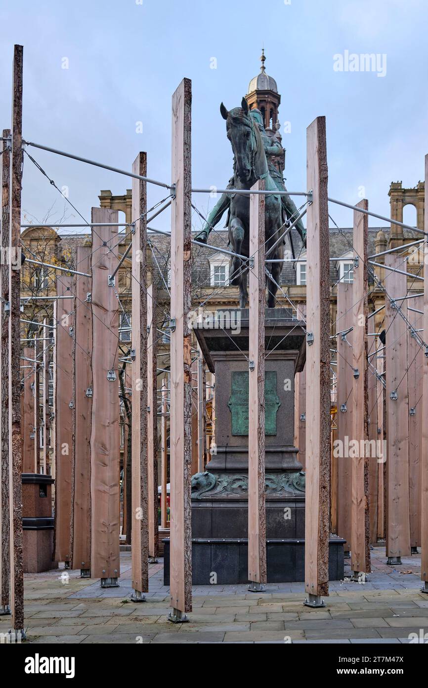 Recently remodelled and pedestrianised, City Square, showing the Making ...
