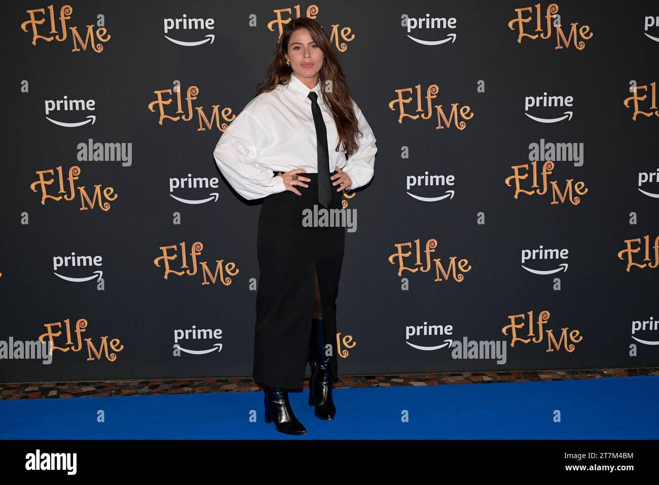 Alice Angelica attends the blu carpet of the premiere of the movie "Elf ...
