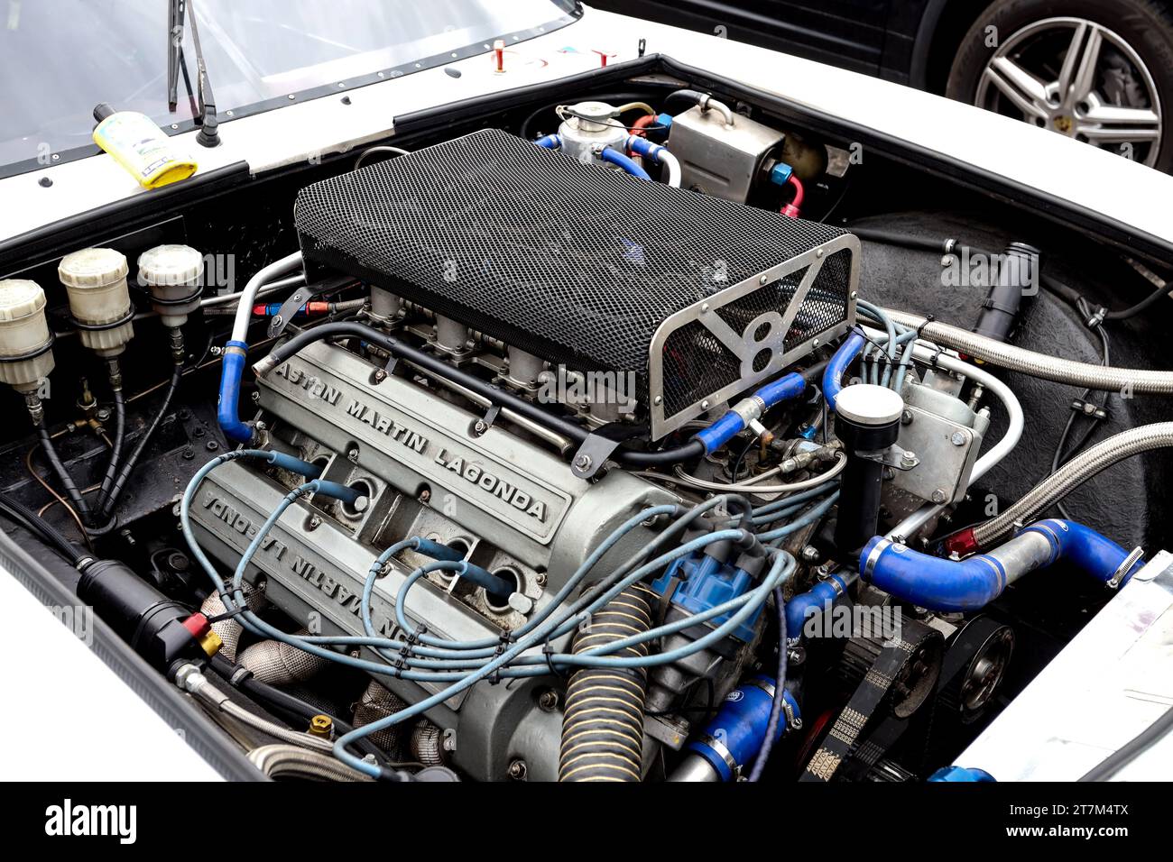 Aston Martin V8 Lagonda engine on display at Bernie's V8 & Historic ...