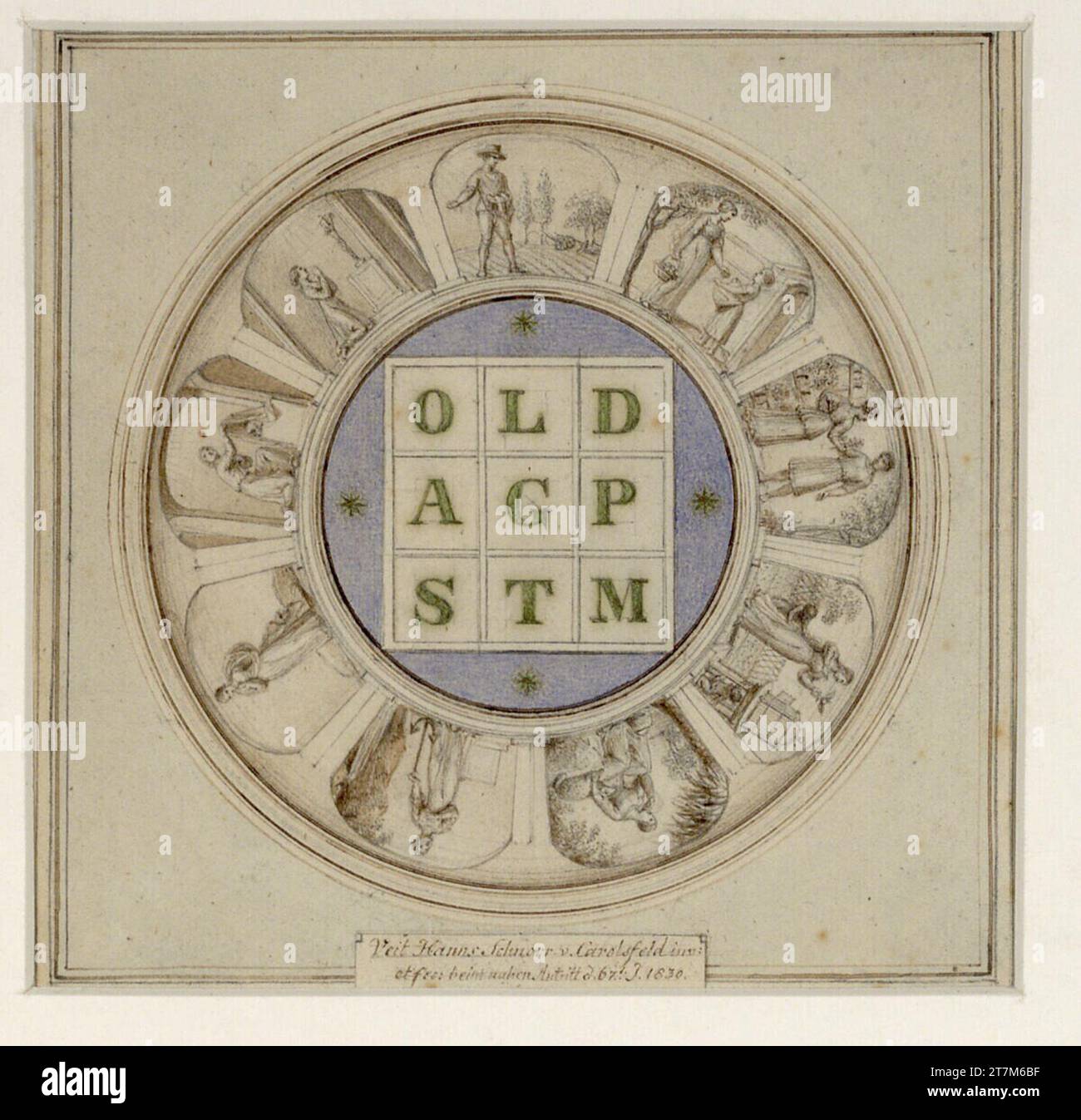 Hans Veit Friedrich Schnorr von Carolsfeld Magical letter square ...