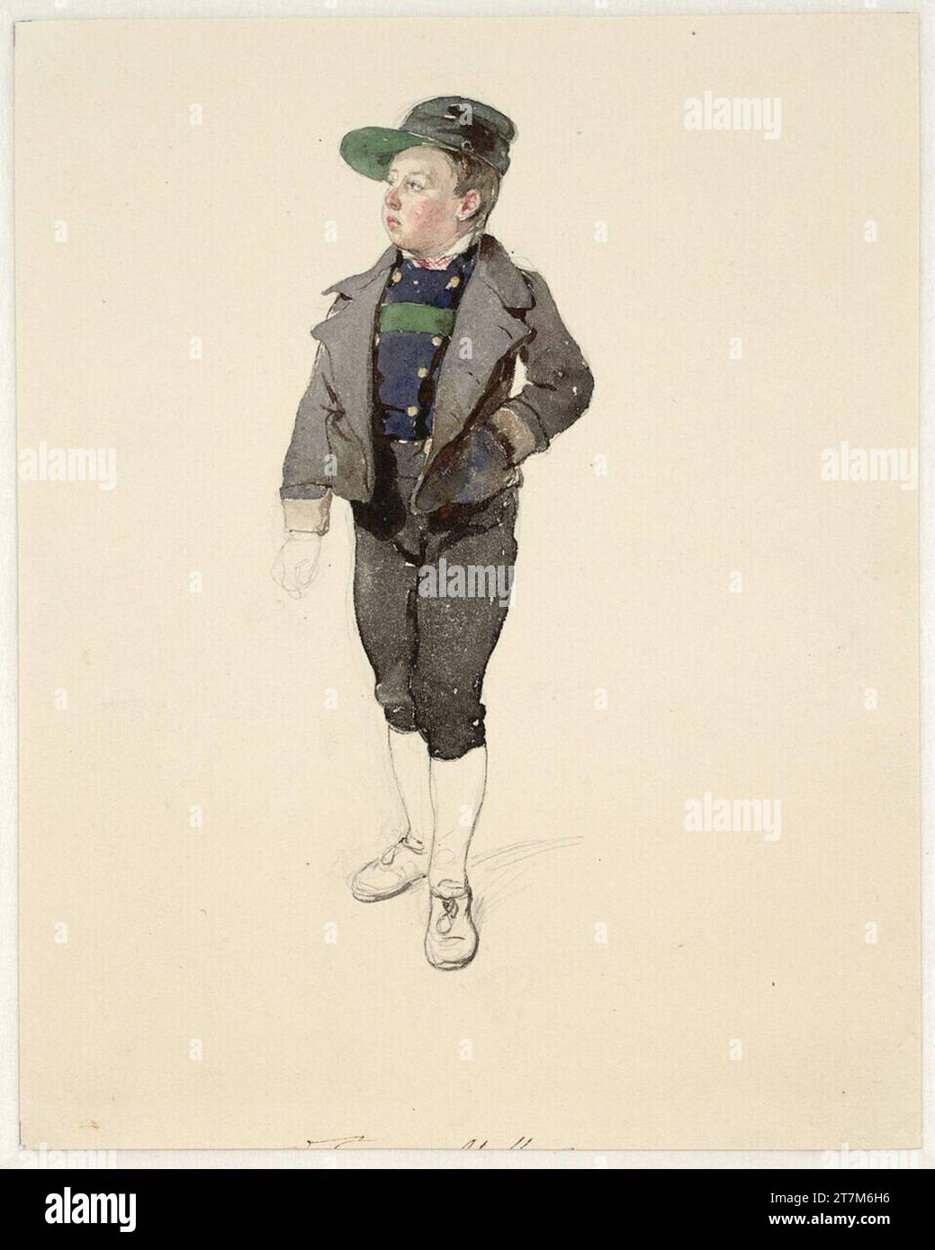 Peter Fendi Bauernbub (sheet from the "Liechtensteinalbum", so-called ...