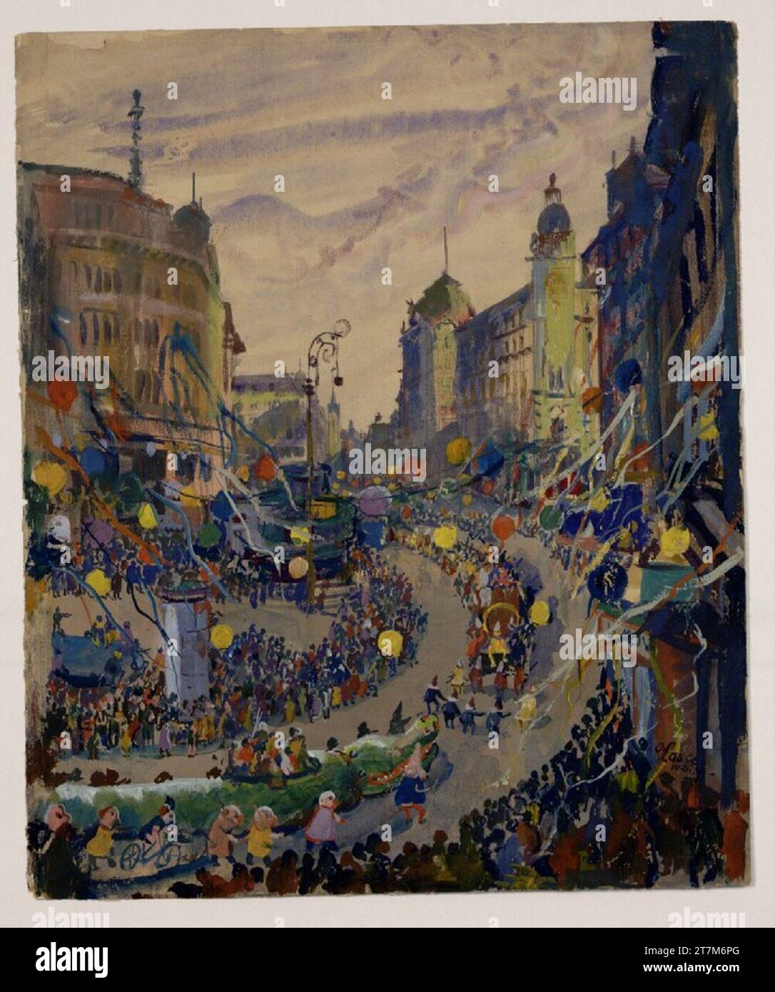 Oskar Laske Carnival. Pencil, watercolor, cover colors 1939 , 1939 ...