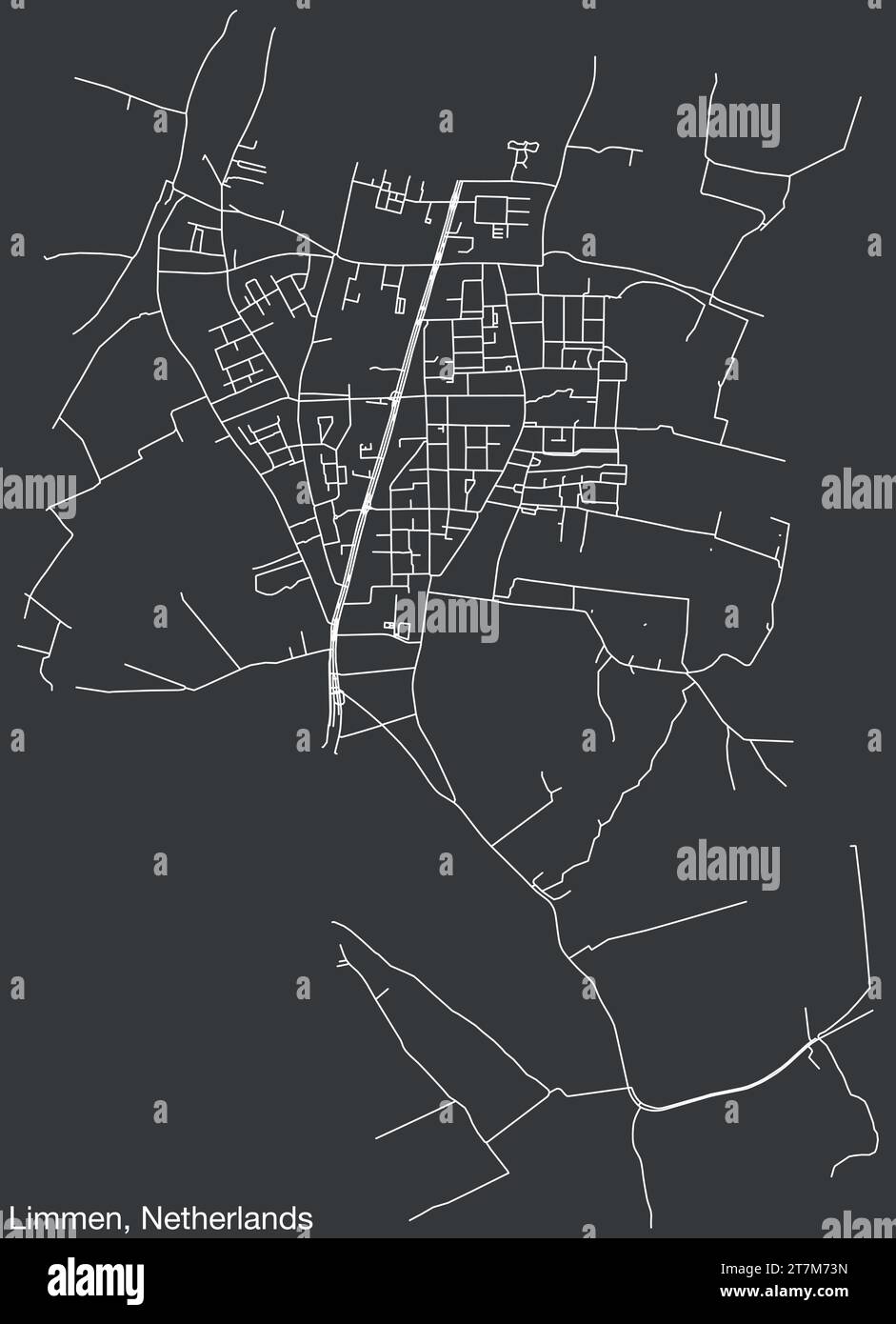 Street roads map of LIMMEN, NETHERLANDS Stock Vector Image & Art - Alamy