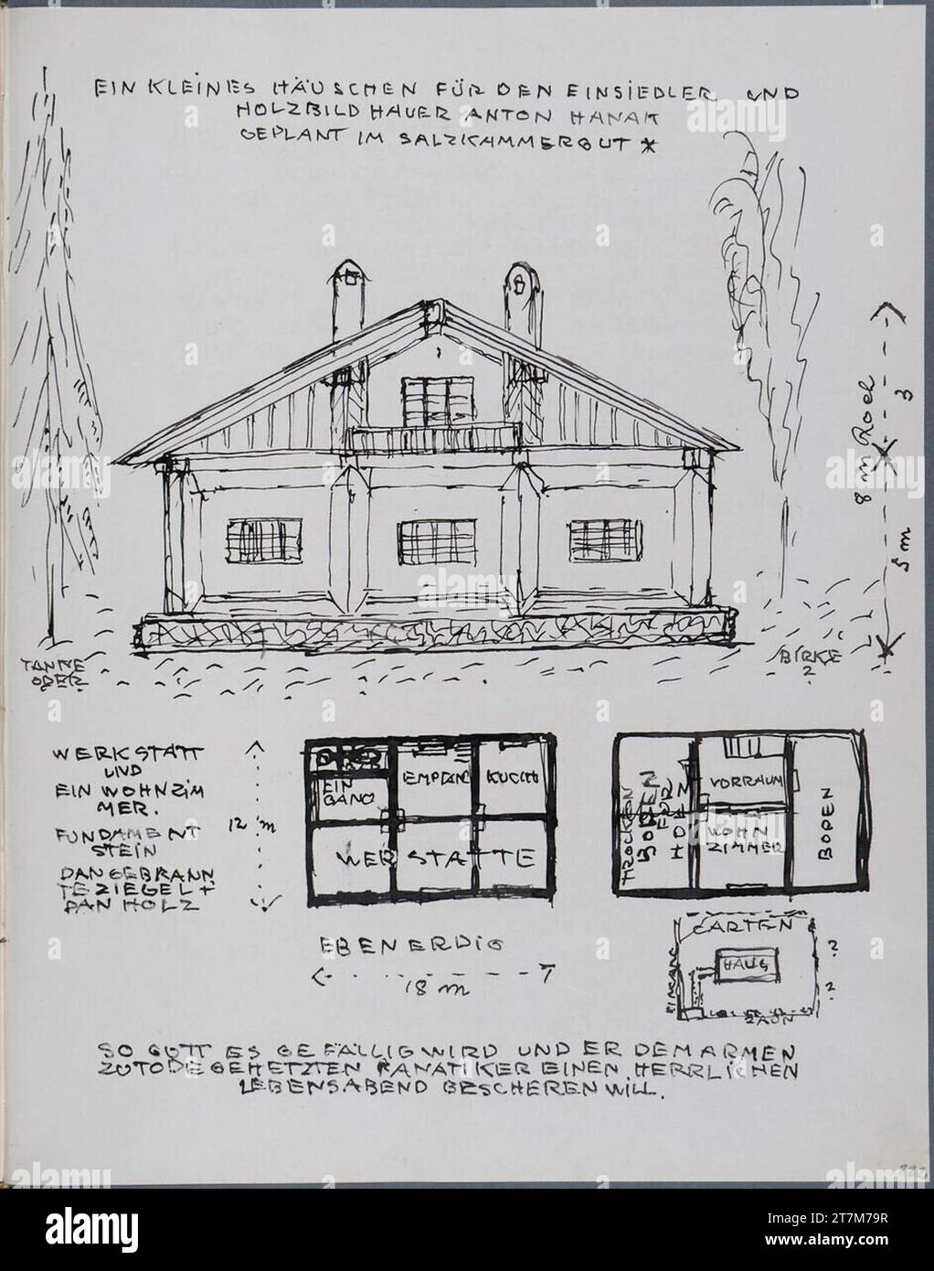 Anton Hanak A relaxation trip to Gmunden, 1925: A small house for the ...