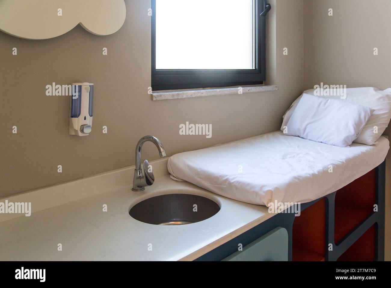 Cozy children room for washing and changing babies changing diapers ...