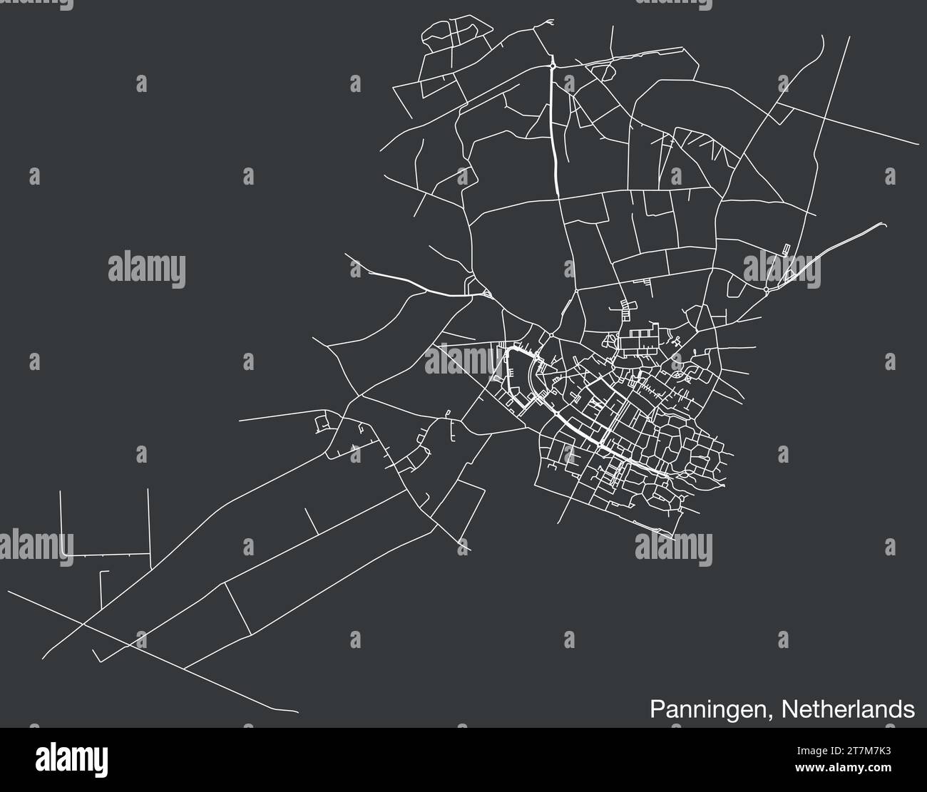 Street roads map of PANNINGEN, NETHERLANDS Stock Vector Image & Art - Alamy