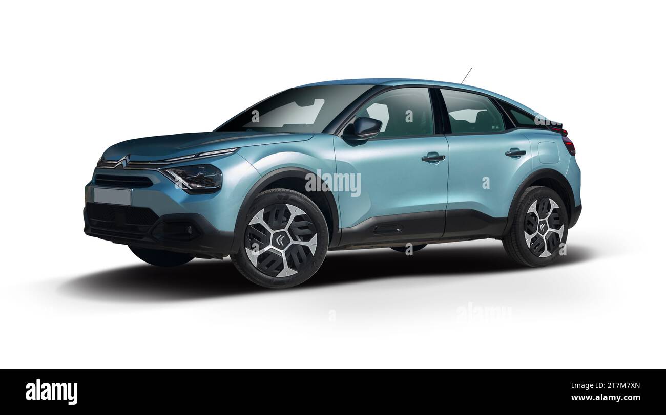 Citroen C4 car isolated on white background Stock Photo - Alamy