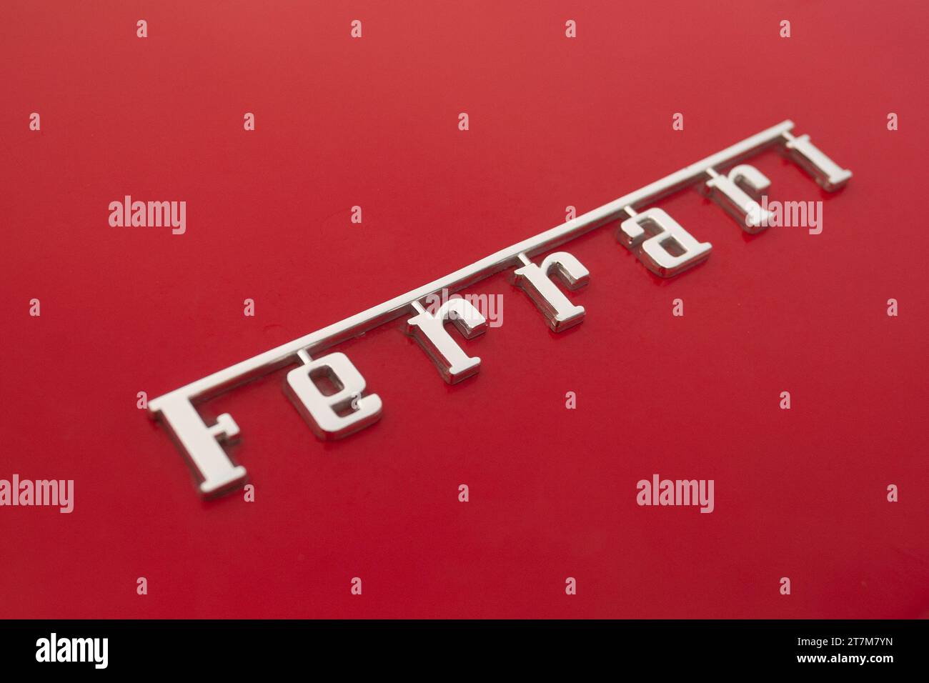 Ferrari Logo Badge Crest Hood Ornament Closeup Stock Photo - Alamy