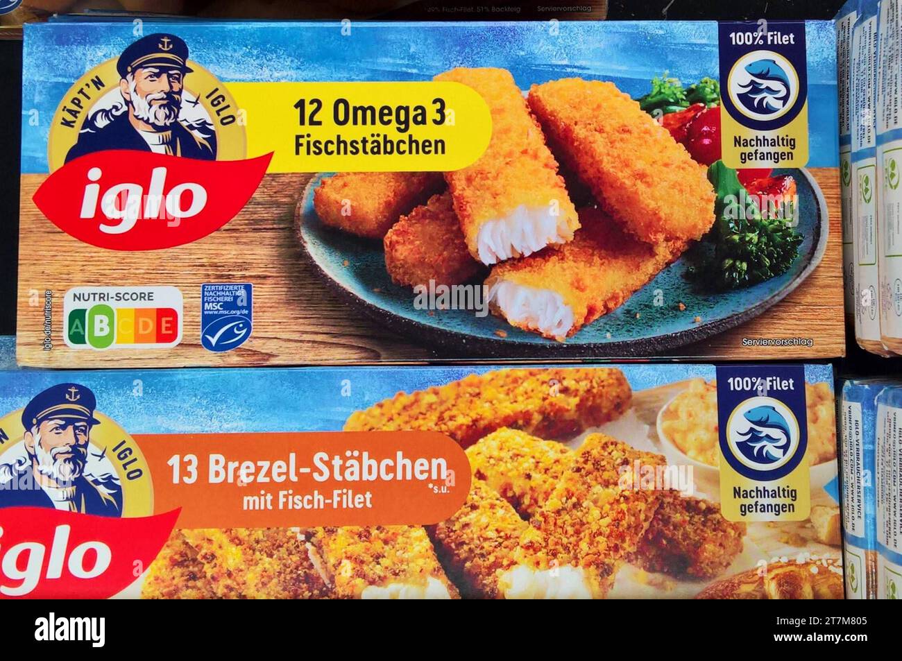 Iglo Fischstäbchen und Brezel-Stäbchen mit Fisch-Filet, TK ...