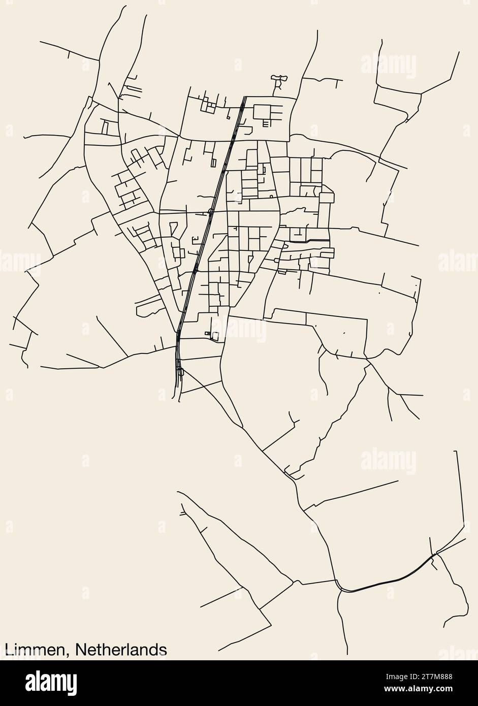 Street roads map of LIMMEN, NETHERLANDS Stock Vector Image & Art - Alamy