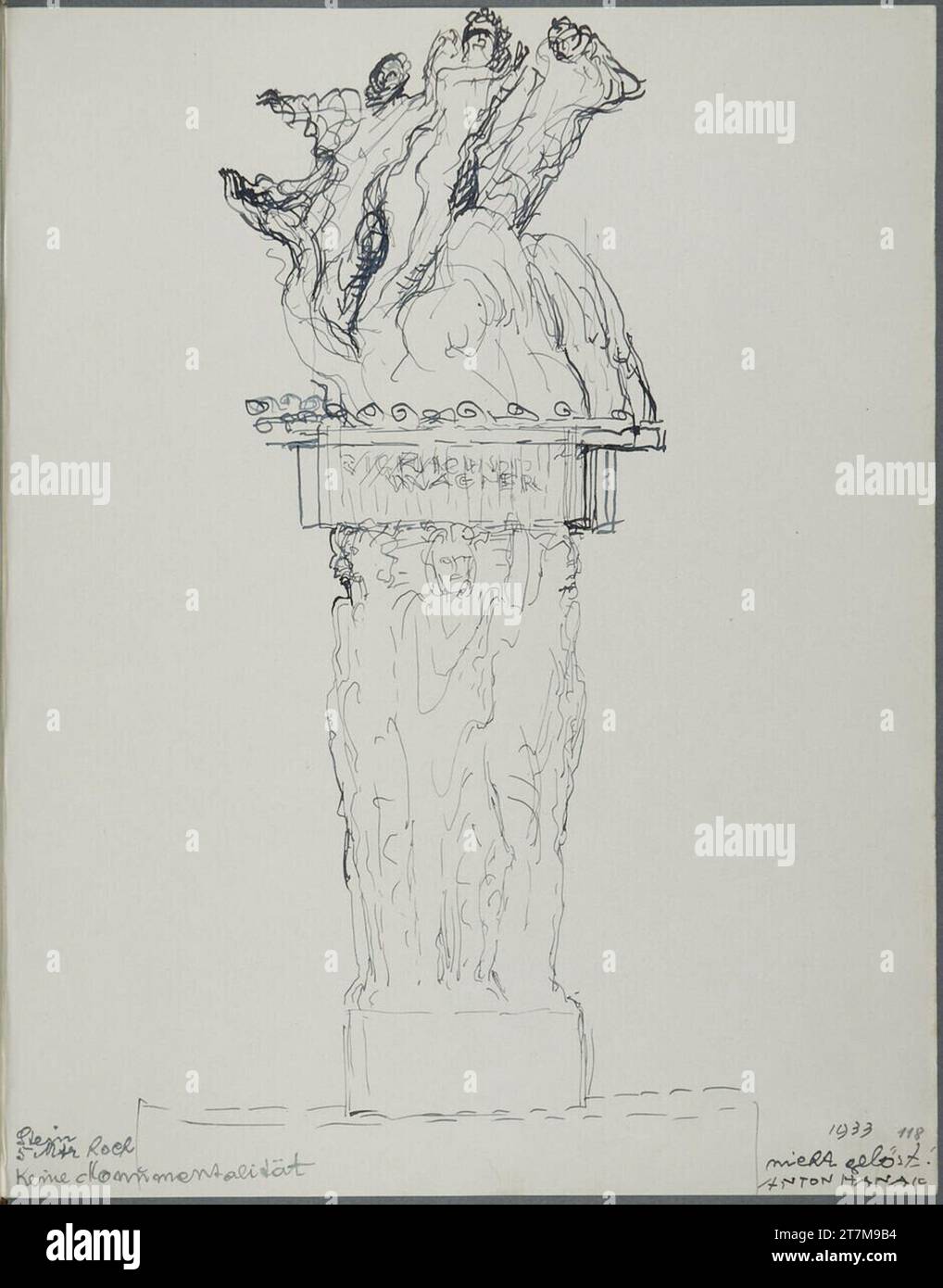 Anton Hanak Studies on a Richard Wagner monument, 1931-1933 ". Feder in ...