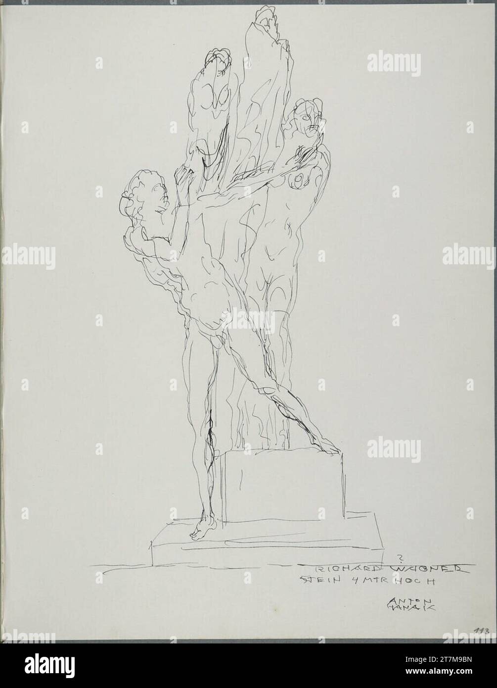 Anton Hanak Studies on a Richard Wagner monument, 1931-1933 ". Feder in ...