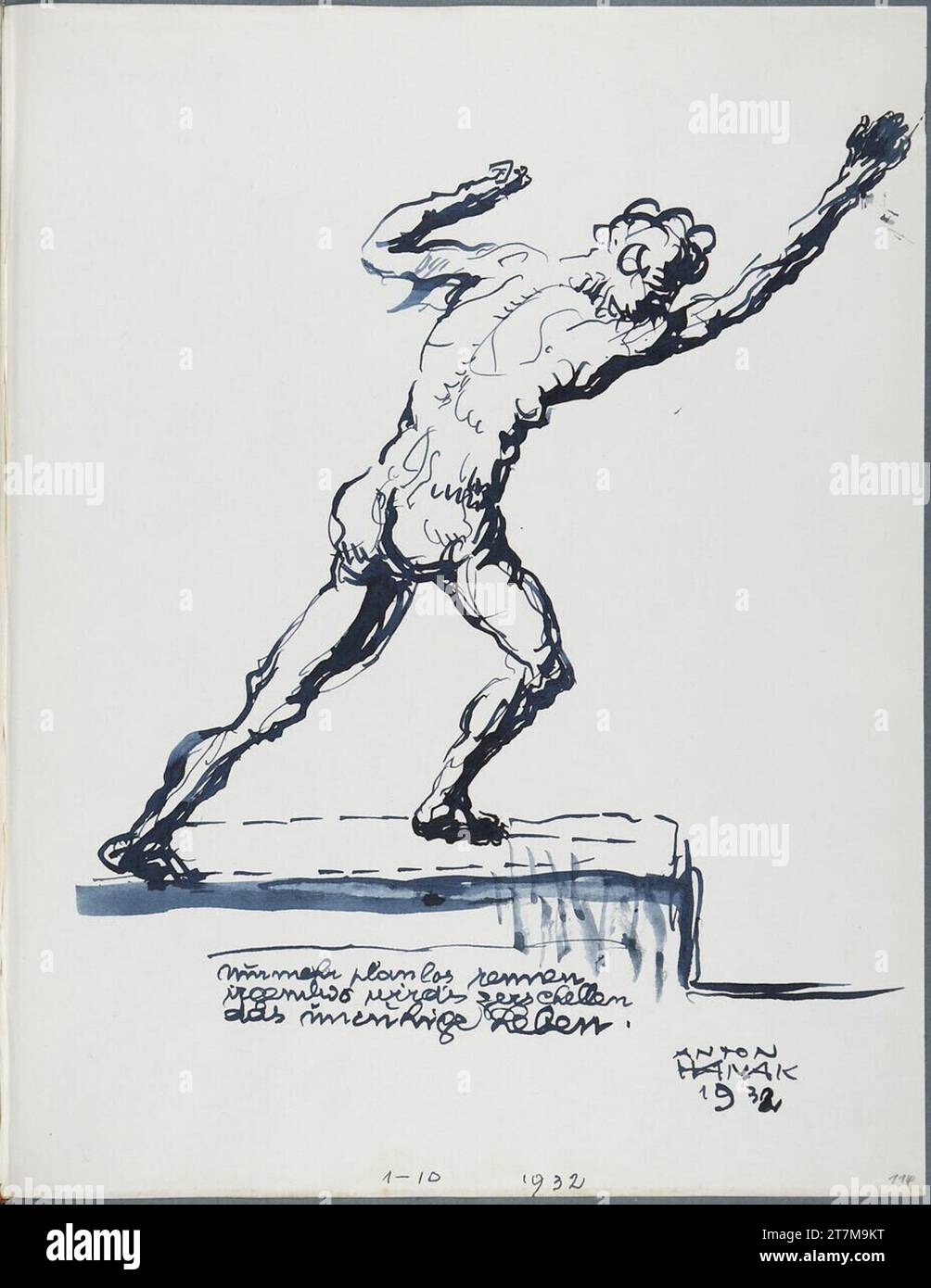 Anton Hanak All -body self -portrait of the artist in sculptural form ...