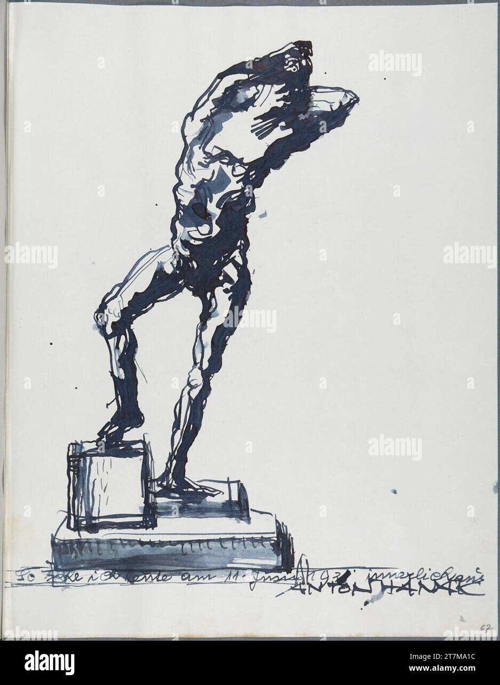 Anton Hanak The artist's self -portrait of the artist in sculptural ...