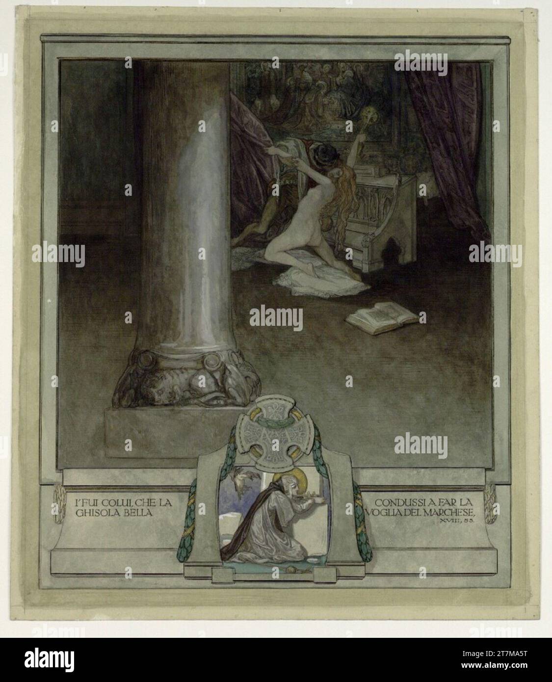 (Marquis) Franz von Bayros (Marquis) Design for Dantes Divine Comedy ...