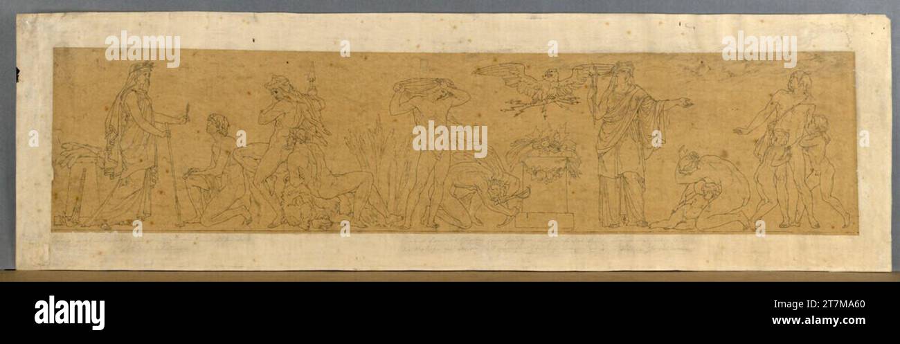 Rudolf Weyr Fries with mythological scenes. Feather Stock Photo - Alamy