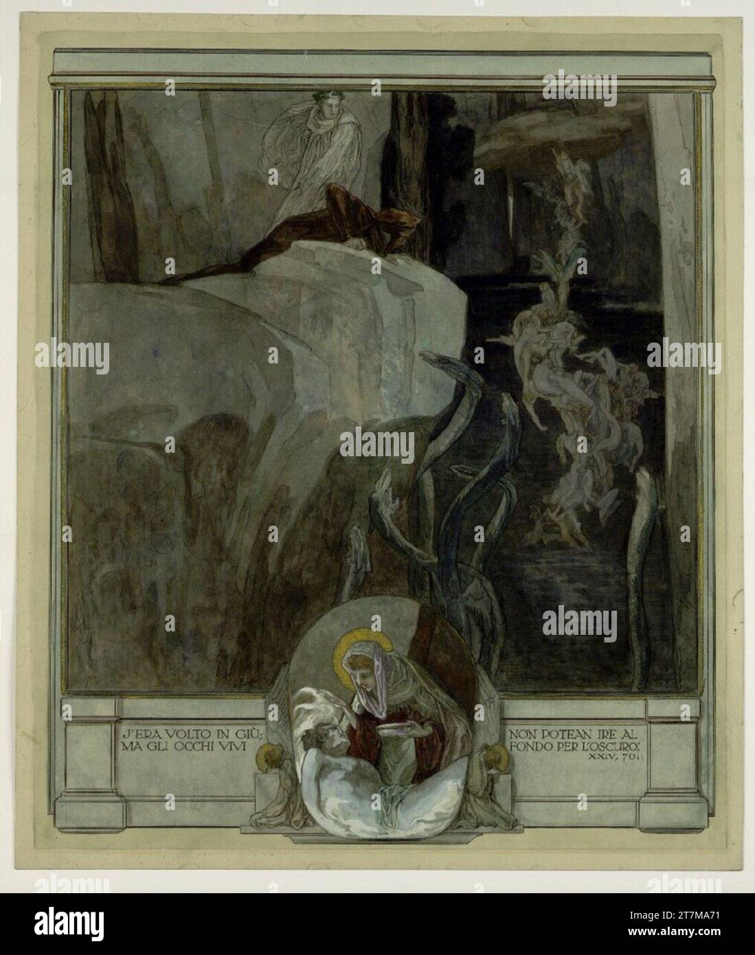 (Marquis) Franz von Bayros (Marquis) Design for Dantes Divine Comedy ...