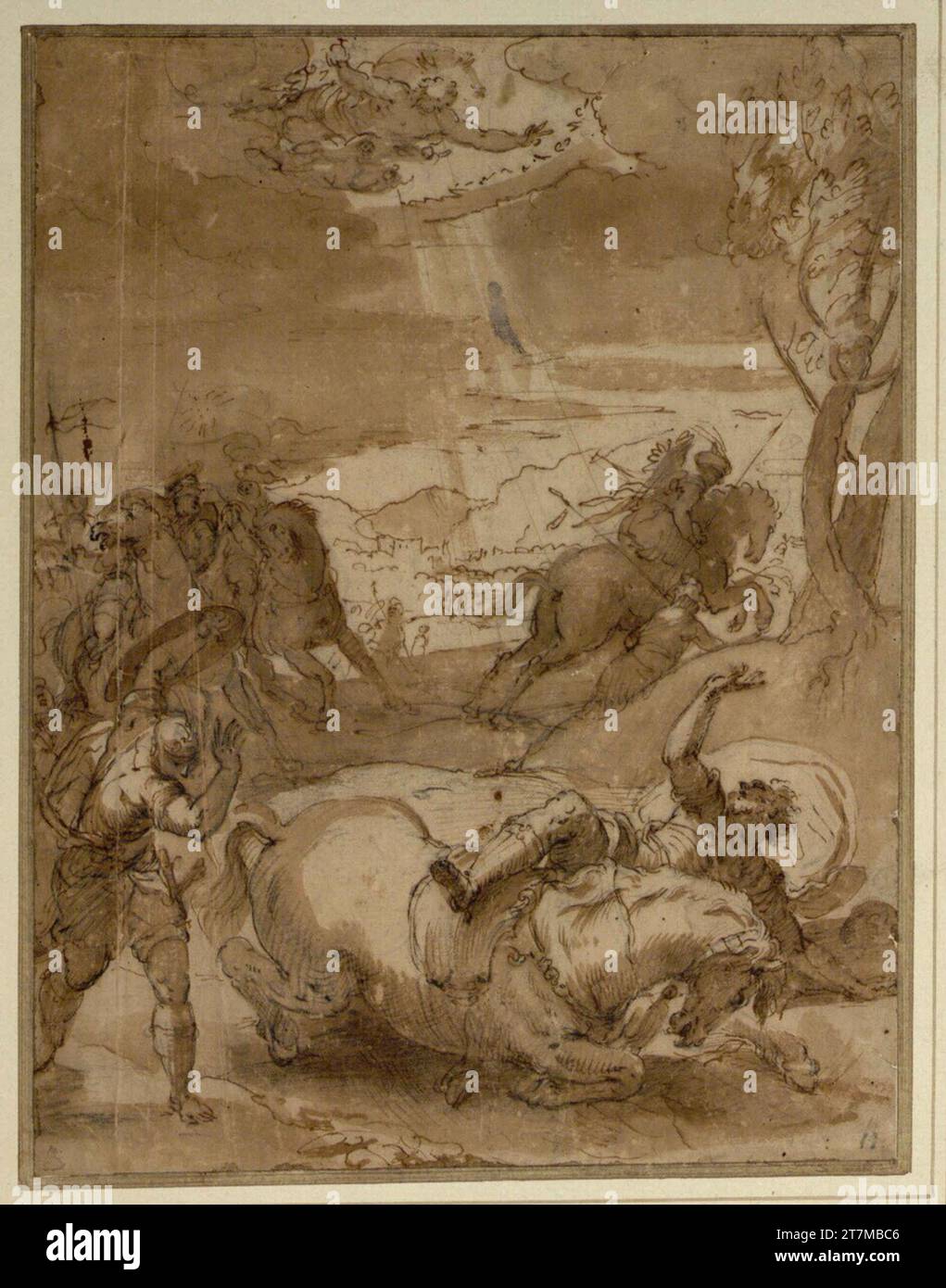 Tobias Pock Conversion of St. Paul. Chalk and lead handle, spring and ...