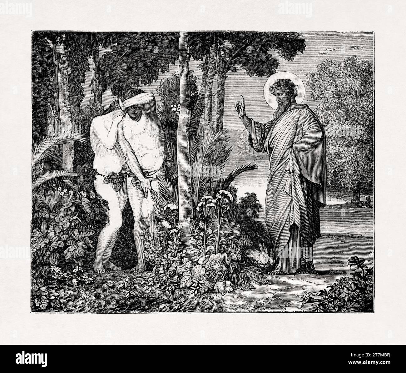 Illustration made in the 19th century by Flandrin and engraved in 1875 ...