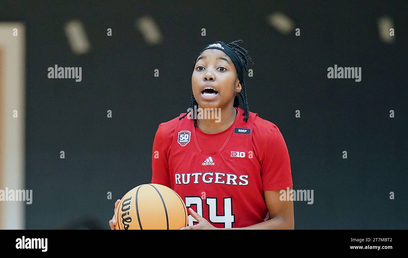 Rutgers guard Lisa Thompson (24) during an NCAA basketball game against ...