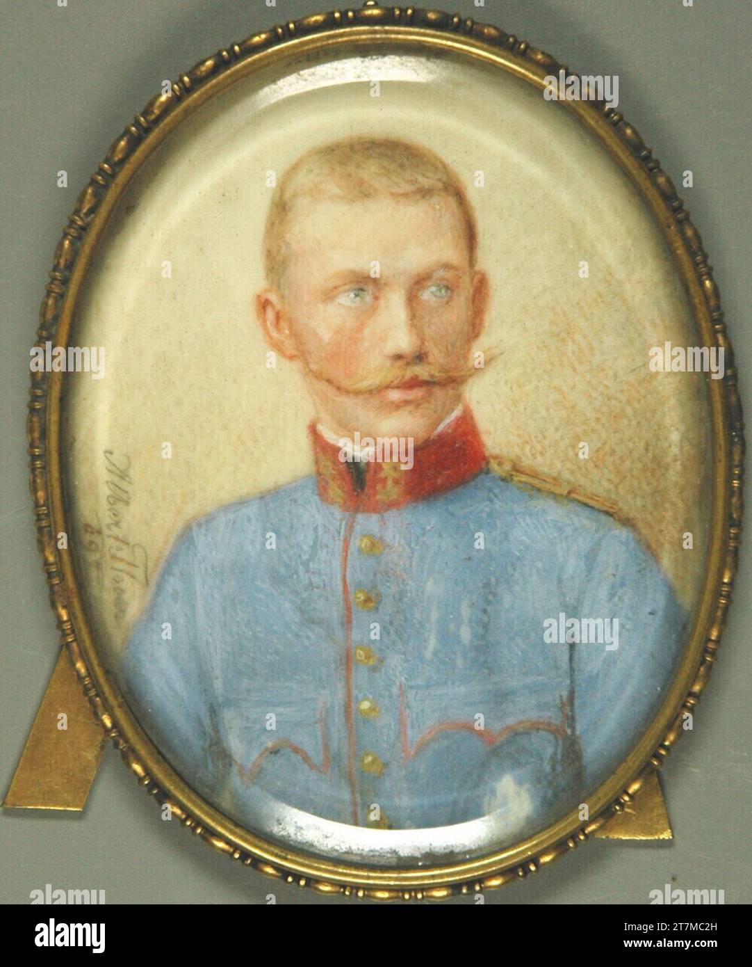 Albert Theer Christian Gellinek K.U.K. Lieutenant in the first ul ...