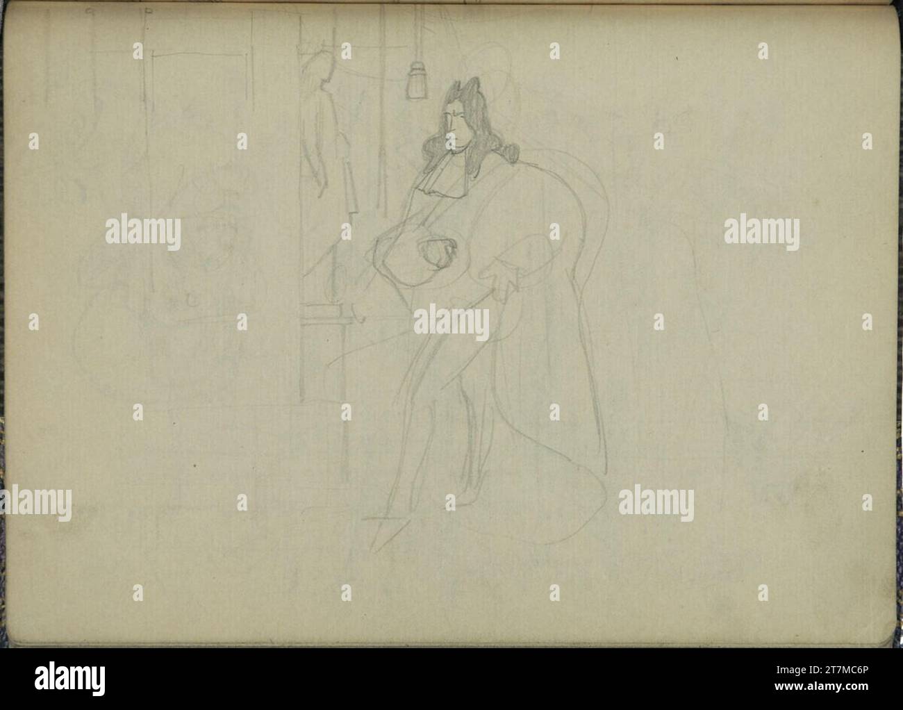 Franz Wacik Grobe sketch by Prince Eugen. Pencil 1915 , 1915 Stock ...