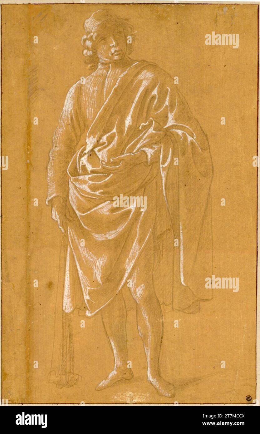 Davide Ghirlandaio Standing figure in time costume; The right hand ...