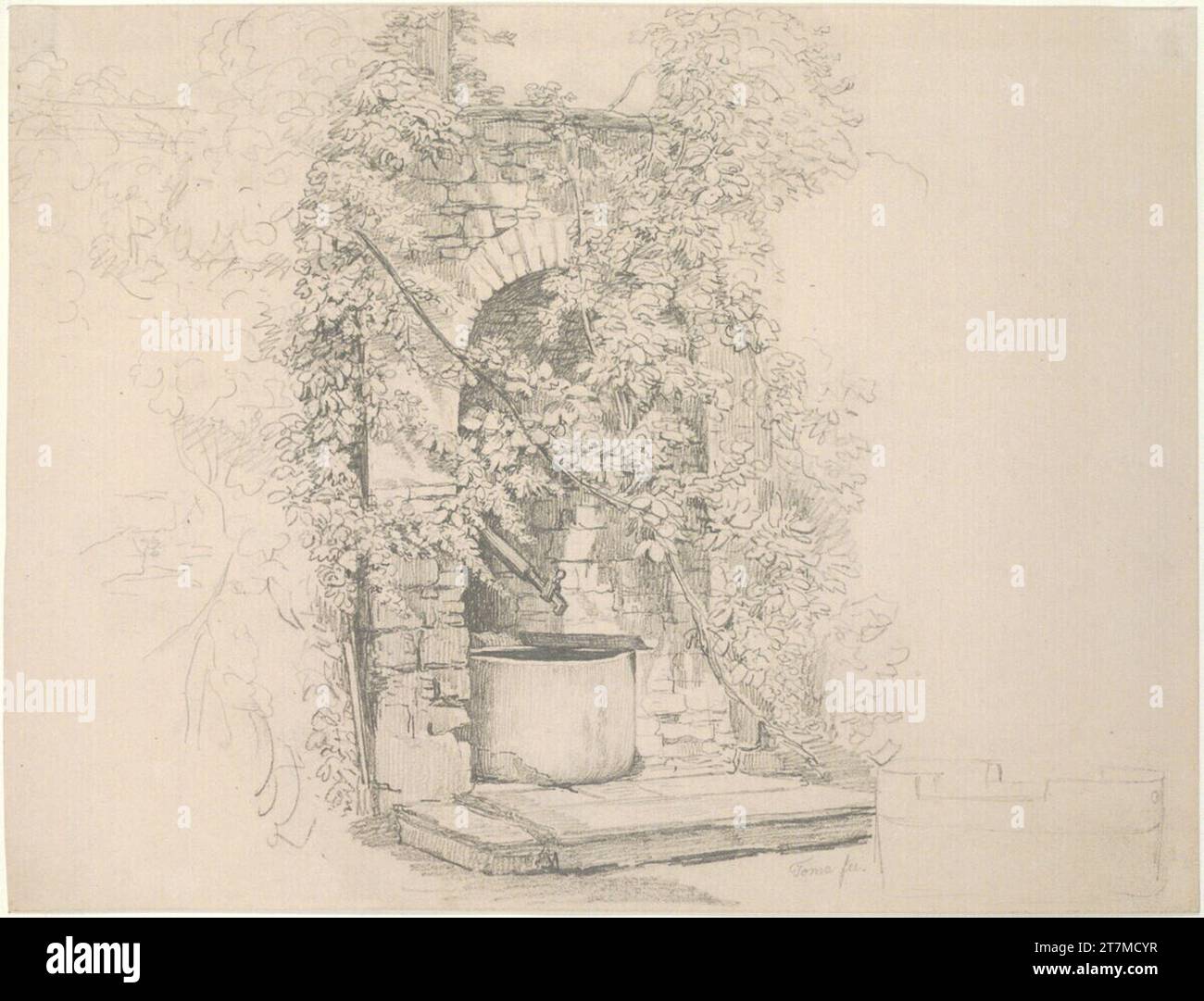 Matthias Rudolf Toma Waldbrunnen. Pencil Stock Photo - Alamy