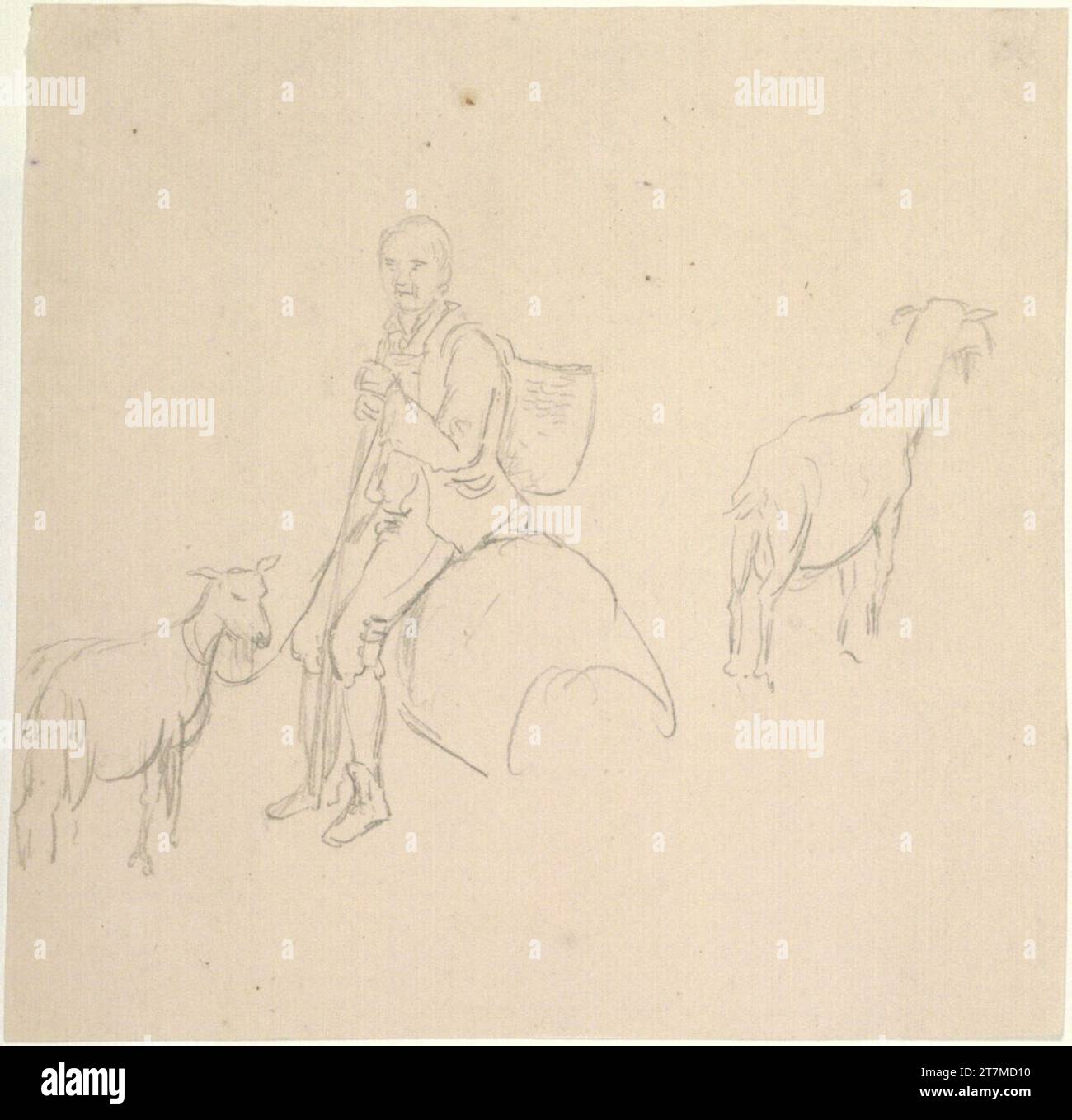 Matthias Rudolf Toma Resting butt carrier with a goat on the rope; More ...