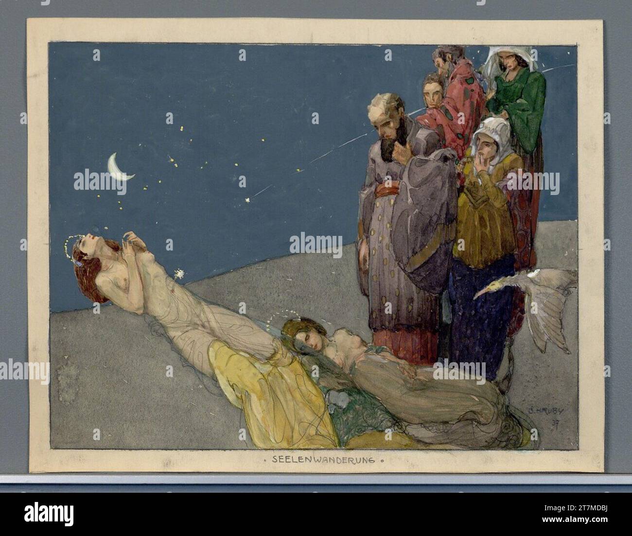 Sergius Hruby Soul migration. Mixing technique: deck white and ...