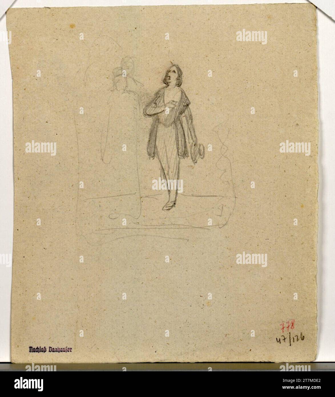 Josef Danhauser Man in social suit. Pencil Stock Photo - Alamy