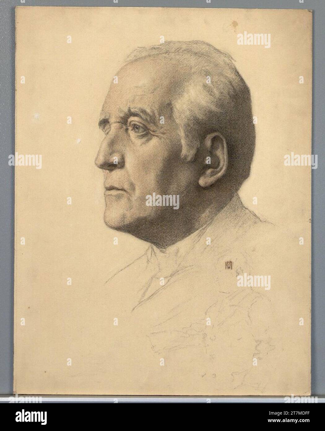 Hermann Heller Portrait Adolf Vetter. Chalk Stock Photo - Alamy