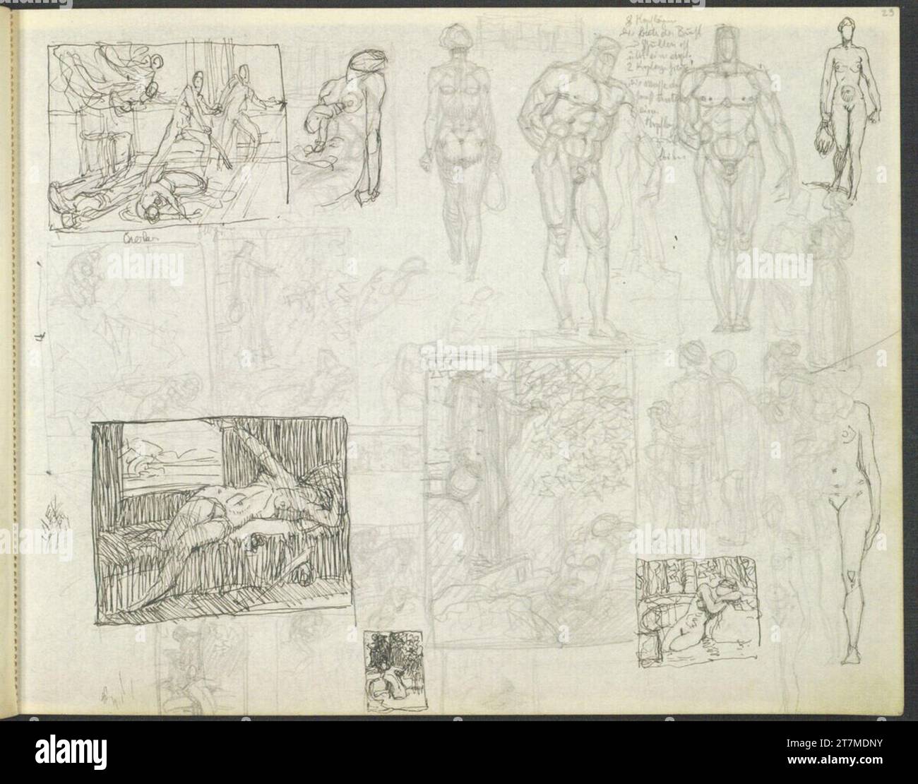 Alexander Rothaug Different sketches. Pencil; Ink spring around 1930 ...