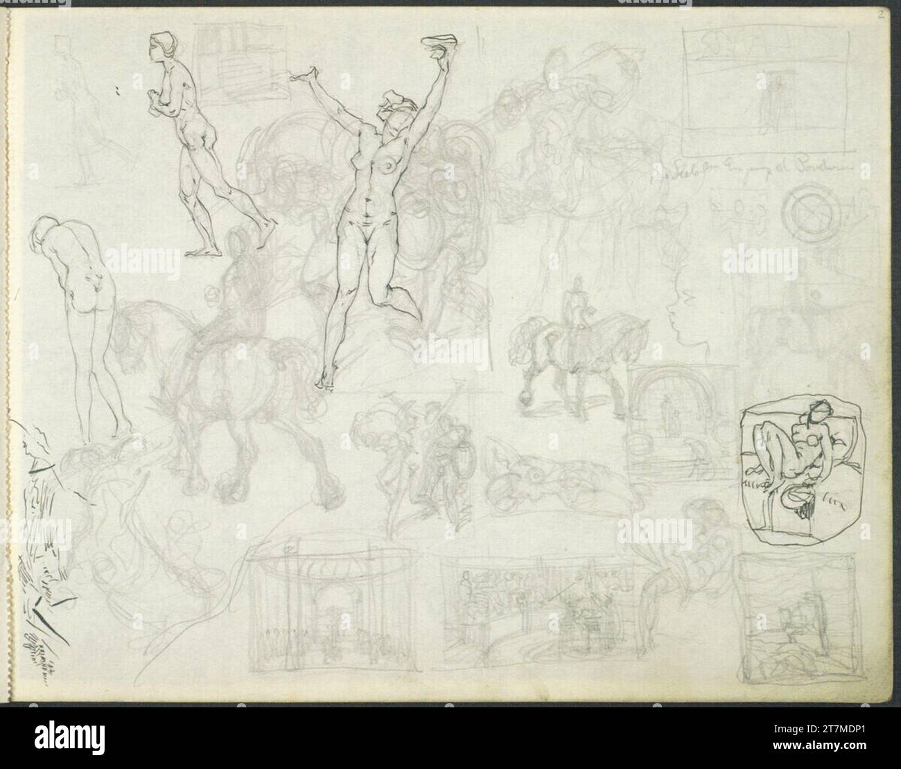 Alexander Rothaug Different sketches. Pencil; Ink spring around 1930 ...