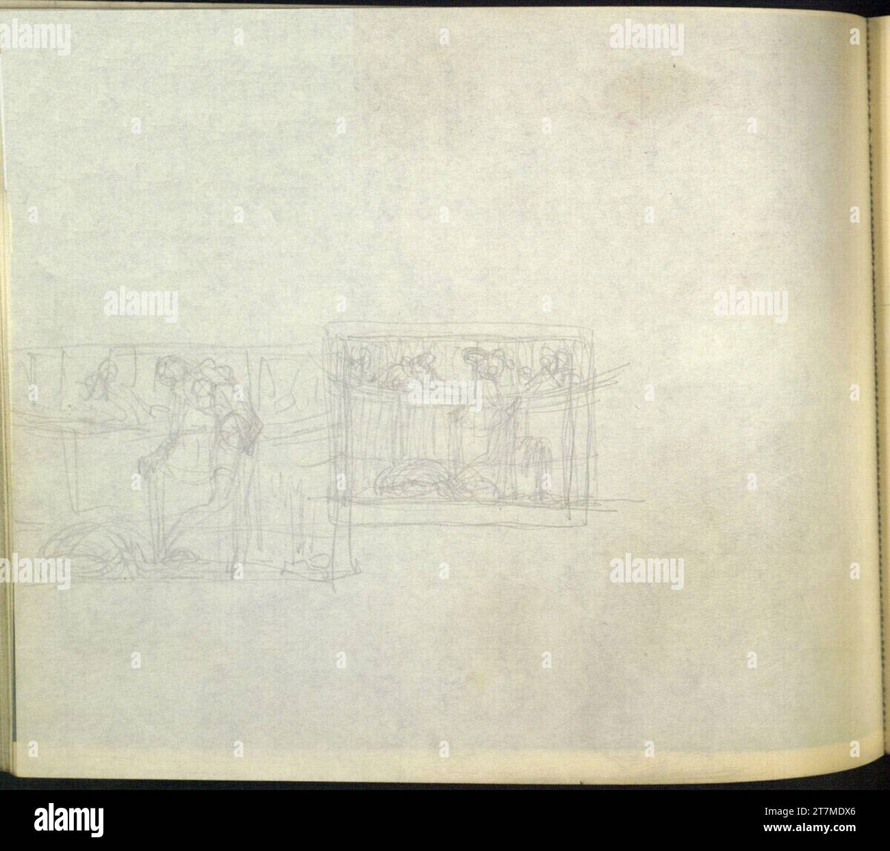 Alexander Rothaug Different sketches. Pencil around 1930 Stock Photo ...