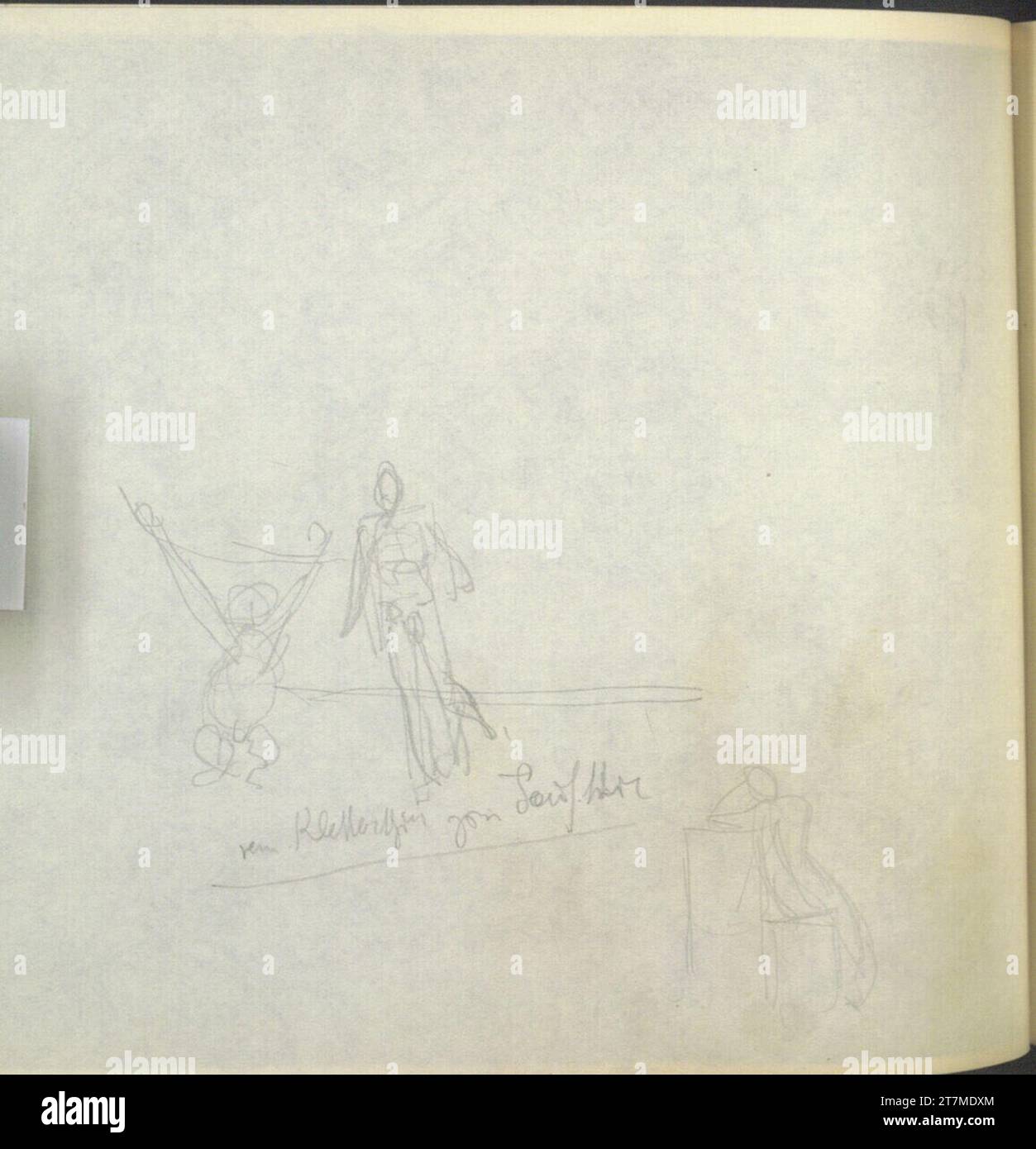 Alexander Rothaug Different sketches. Pencil around 1930 Stock Photo ...