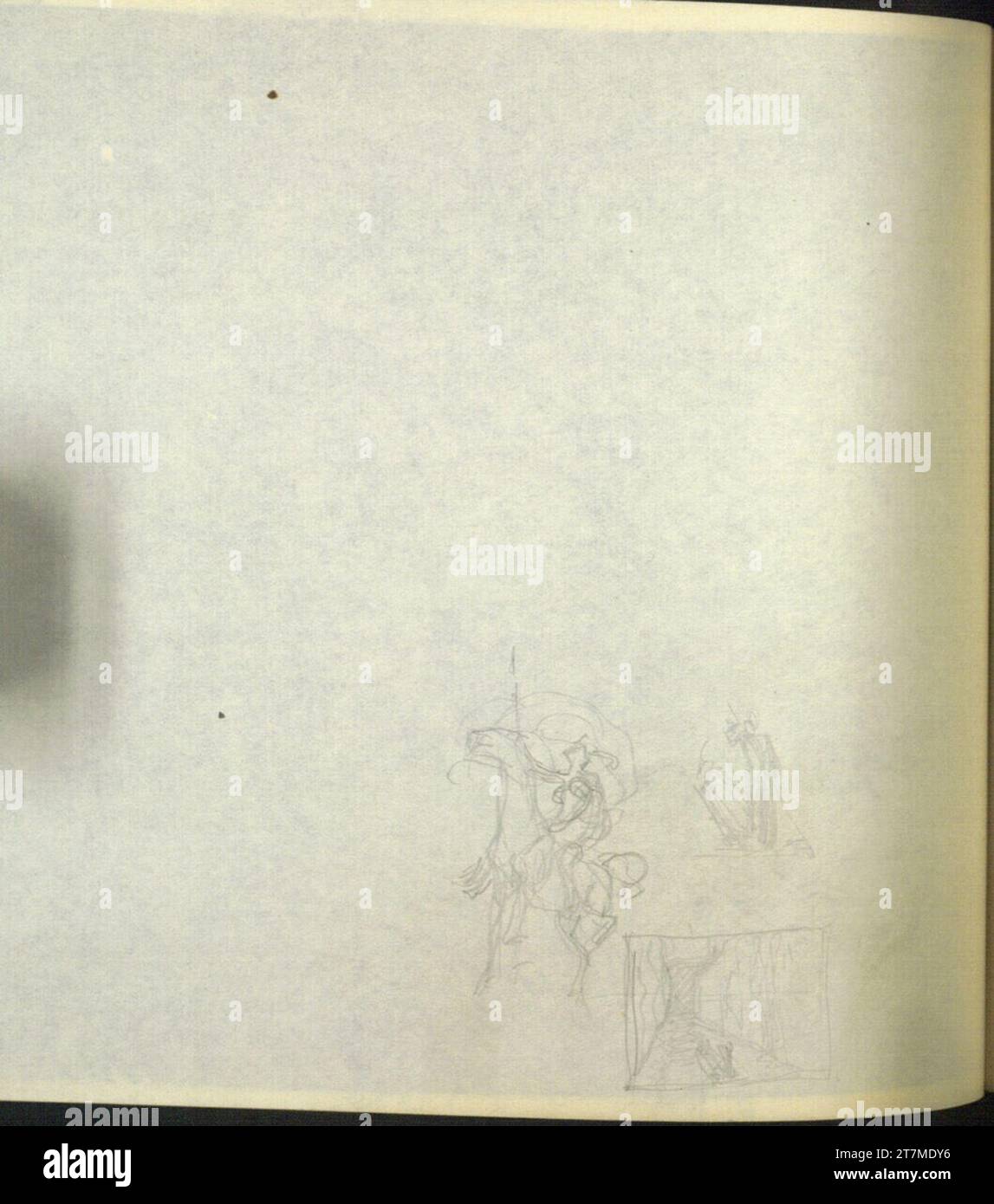 Alexander Rothaug Different sketches. Pencil around 1930 Stock Photo ...