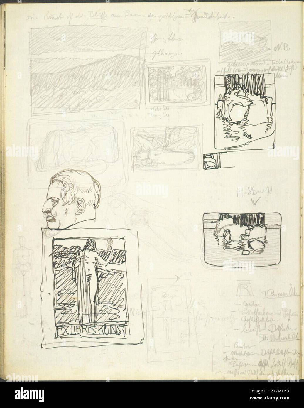 Exlibris sketches hi-res stock photography and images - Alamy