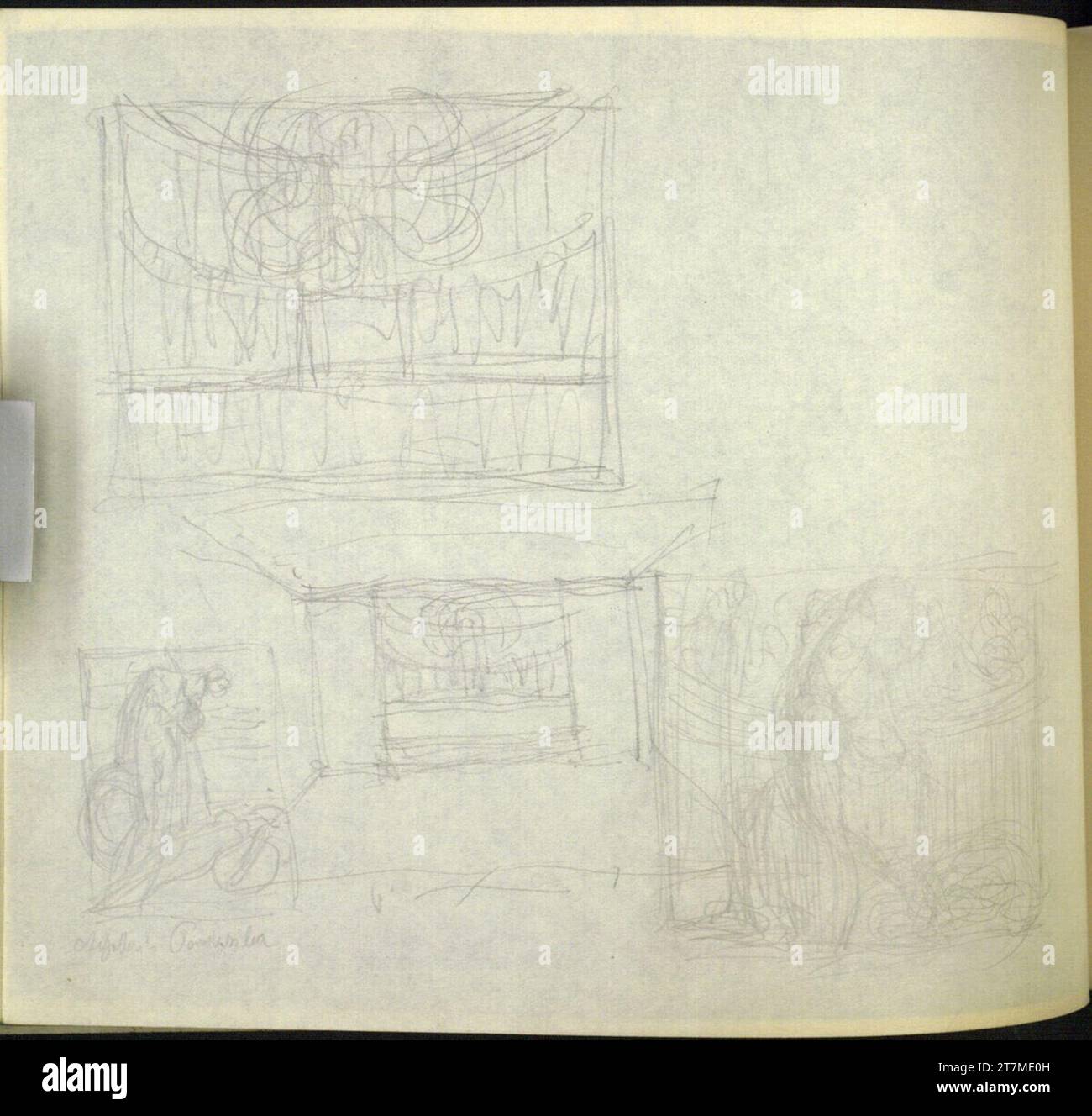 Alexander Rothaug Different sketches. Pencil around 1930 Stock Photo ...