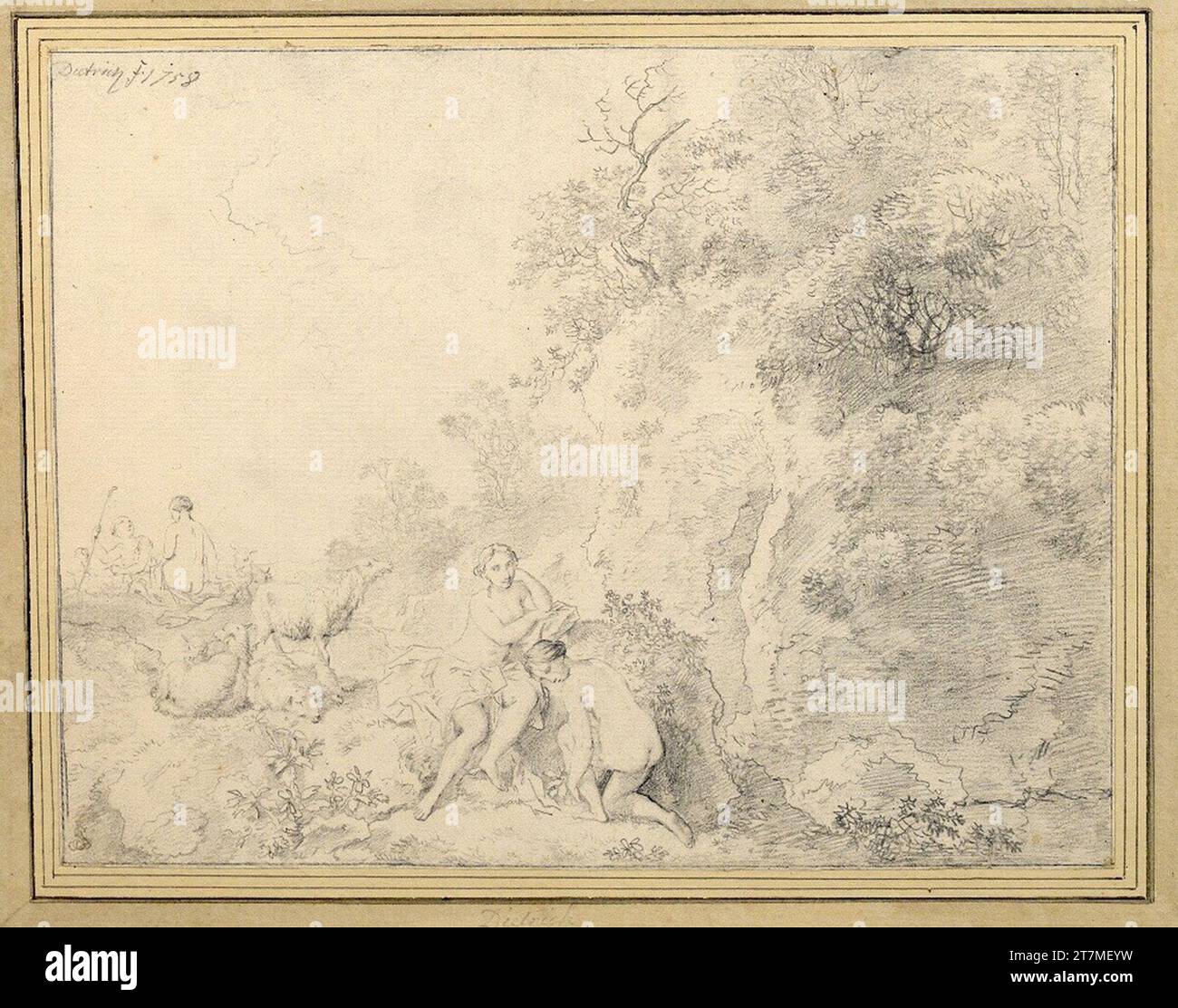 Christian Wilhelm Ernst Dietrich Nymphs and shepherds in Arcadian ...