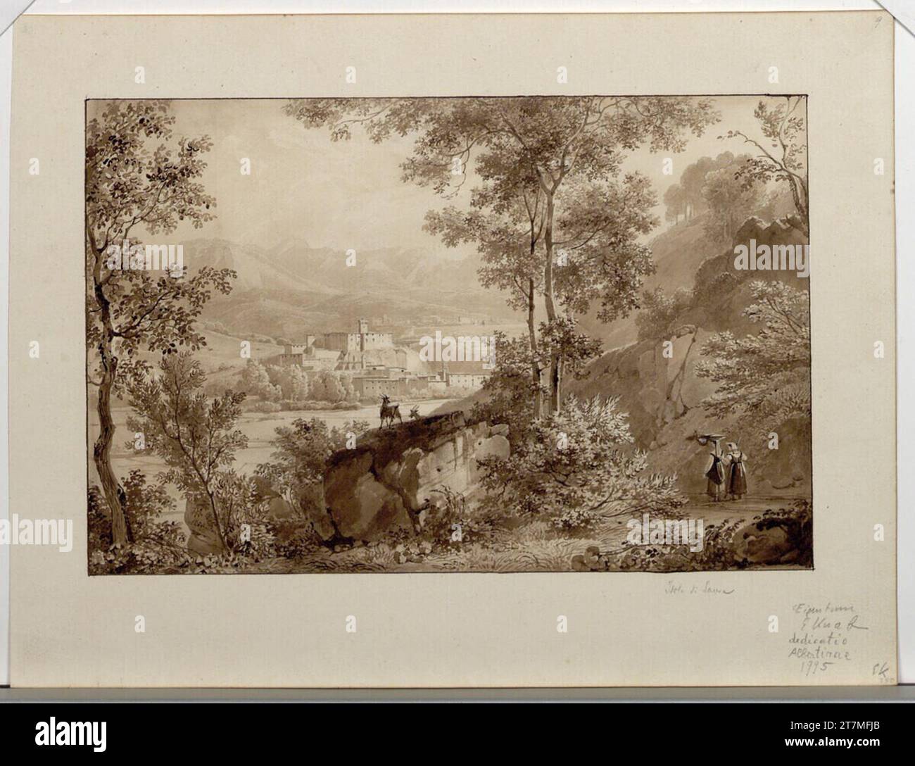 Achille-Etna Michallon Blick Auf Isola del Liri ("Isola di Sora ...