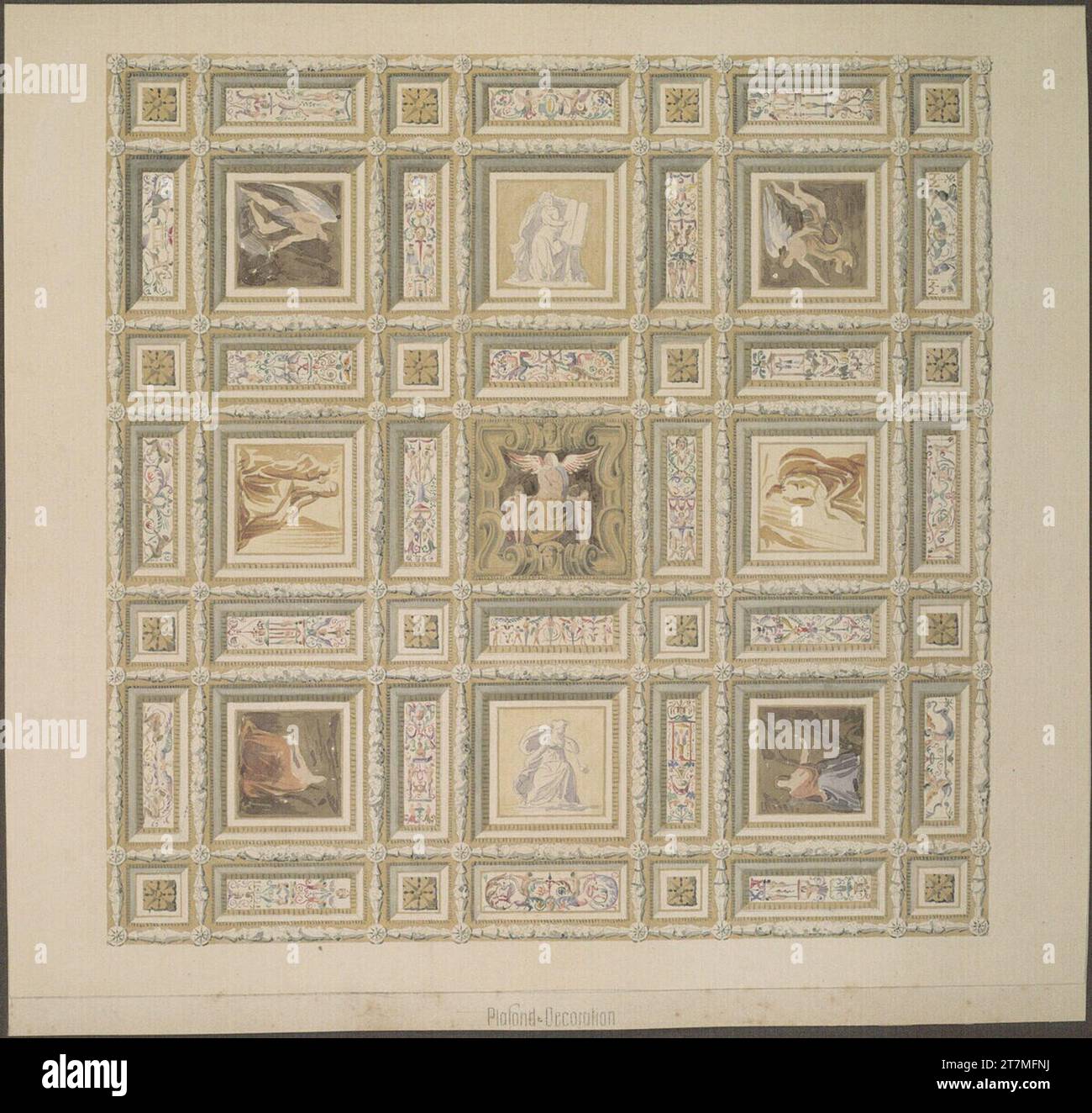Johann Julius Romano von Ringe Draft to the ceiling in the dance hall ...