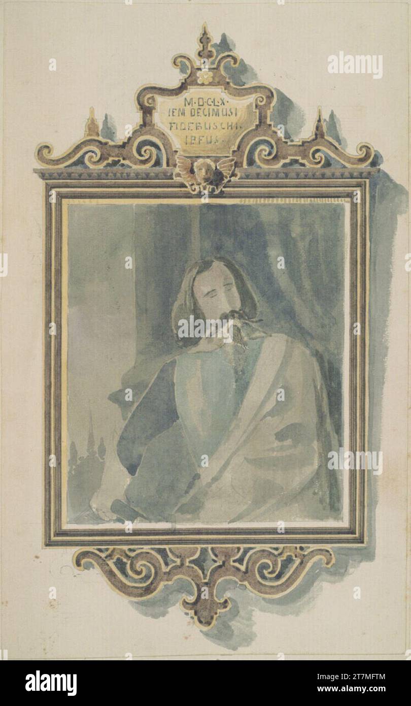 Johann Julius Romano von Ringe Design of a picture frame for a portrait ...