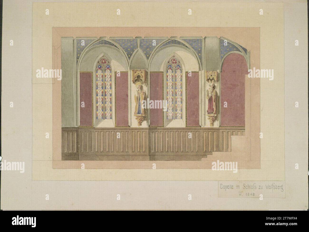 Johann Julius Romano von Ringe Design for the chapel of the Wolfsberg ...