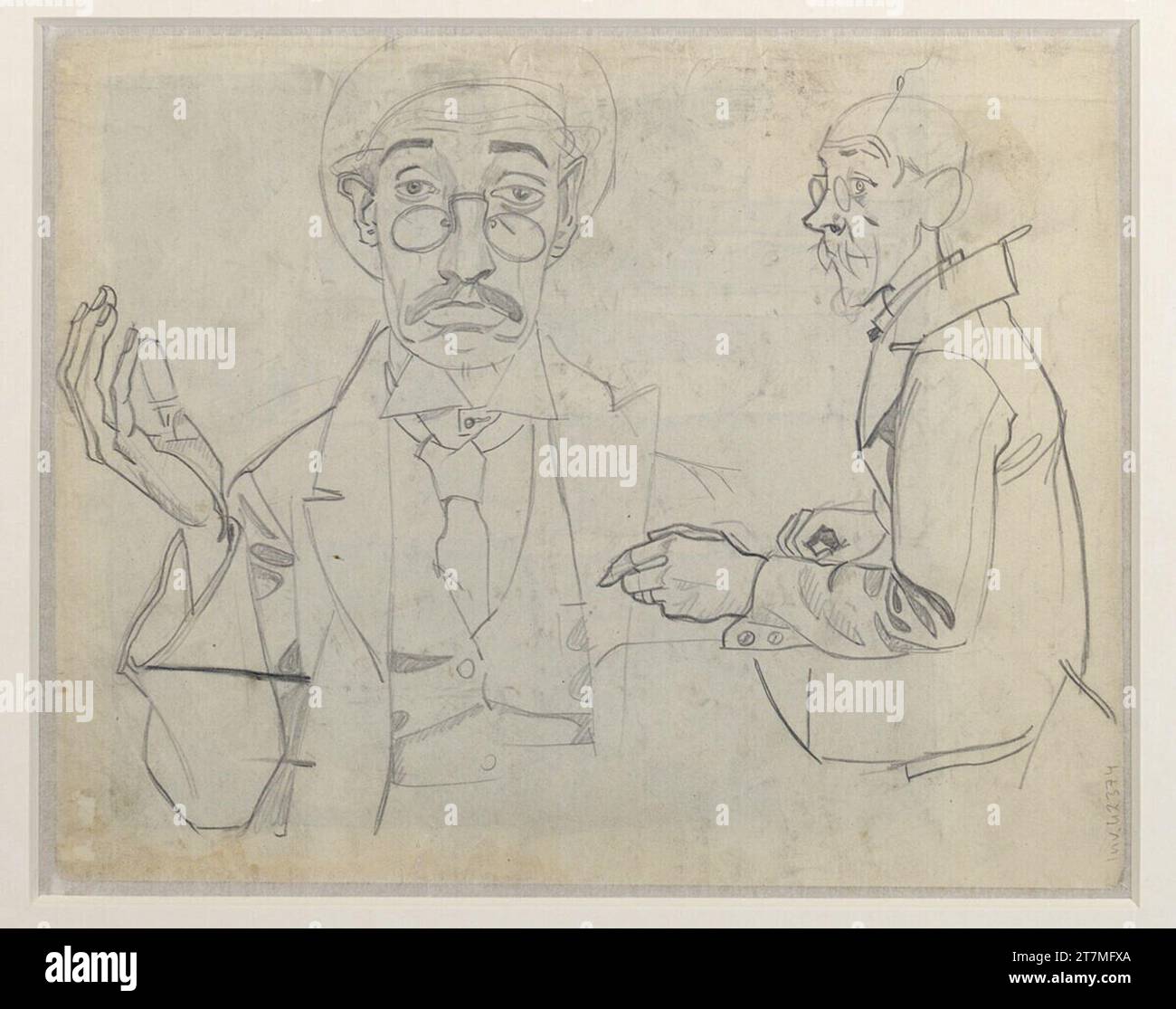 Franz Wacik Figure studies. Pencil Stock Photo - Alamy
