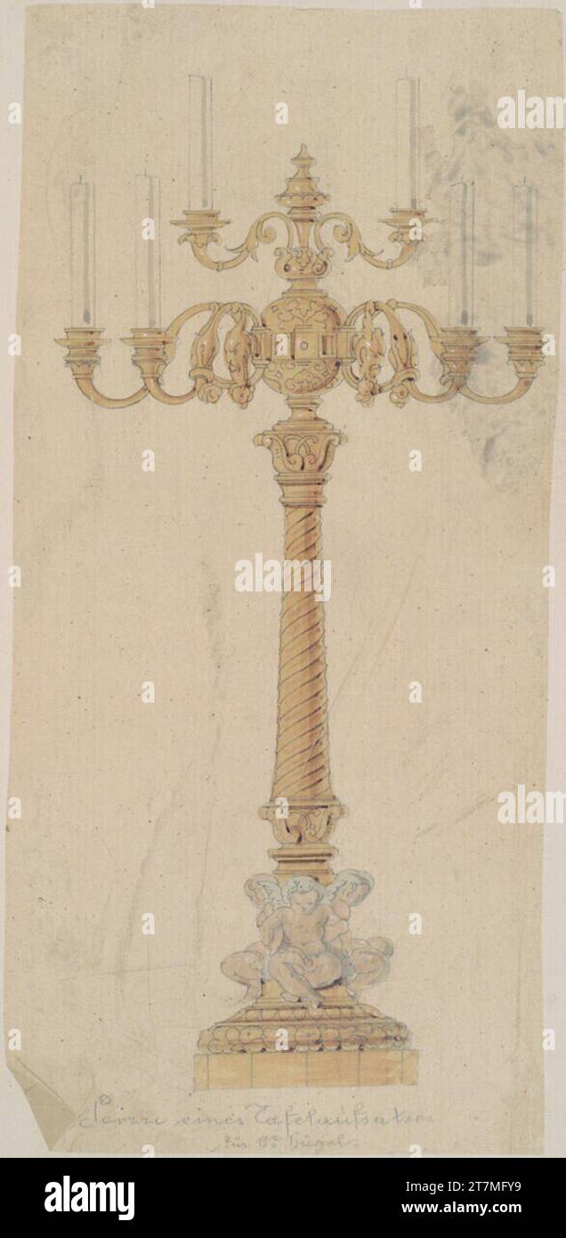 Johann Julius Romano von Ringe Design of a blackboard attachment for ...