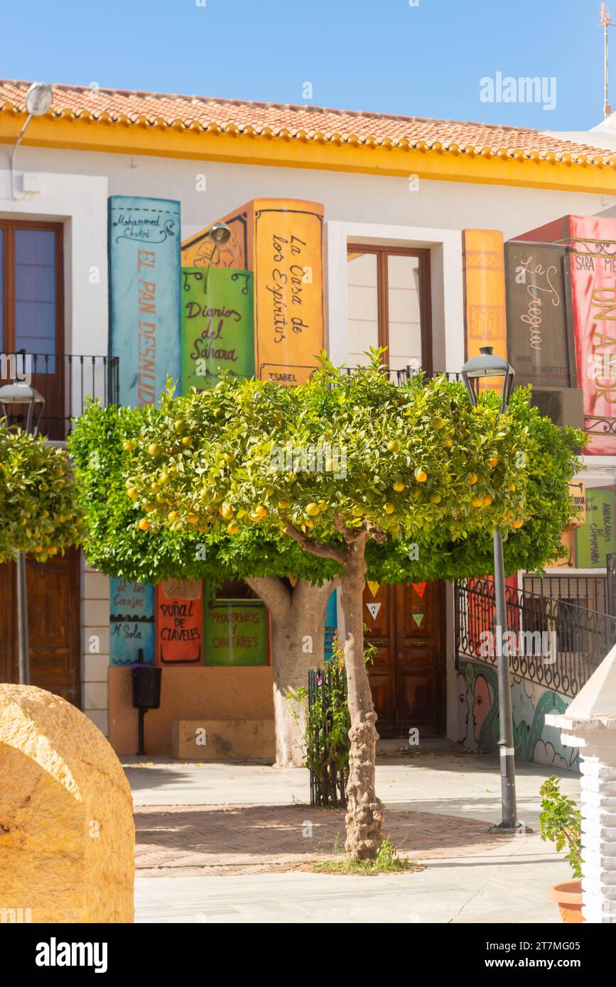 PURCHENA, SPAIN - 05 NOVEMBER 2023 A public library in a small town in ...