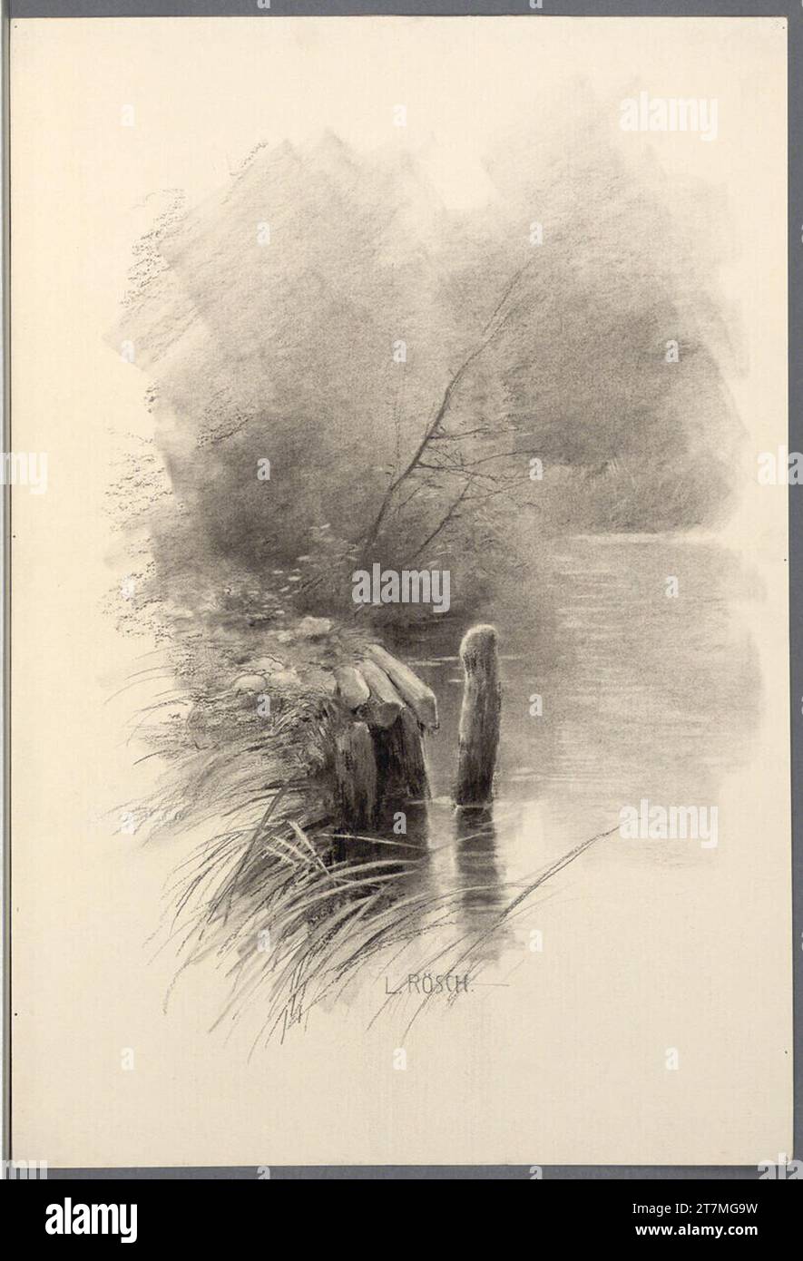 Ludwig Rösch Landscape study. Coal Stock Photo - Alamy