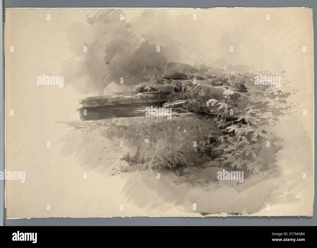 Ludwig Rösch Water basin. Ink, feather, laved Stock Photo - Alamy