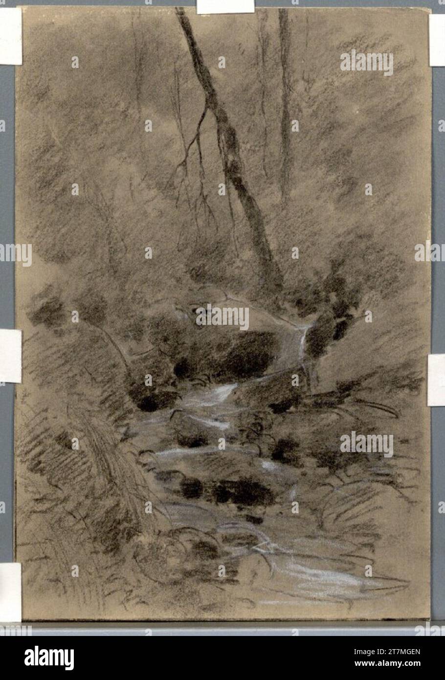 Ludwig Rösch Bach landscape. Coal, chalk Stock Photo - Alamy